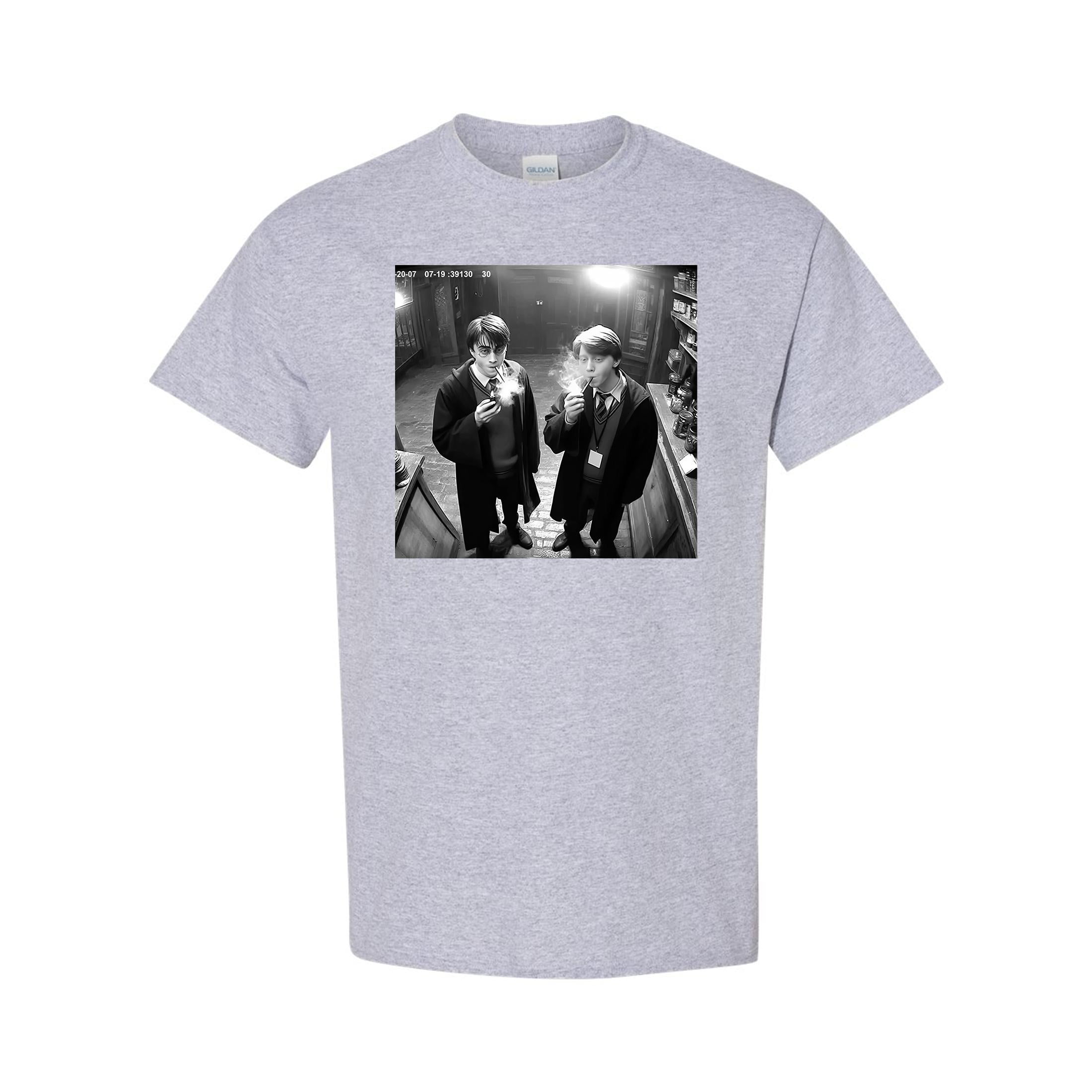 Harry Potter and Ron Weasley Smoking Funny Movie Themed T-Shirt, Sport ...