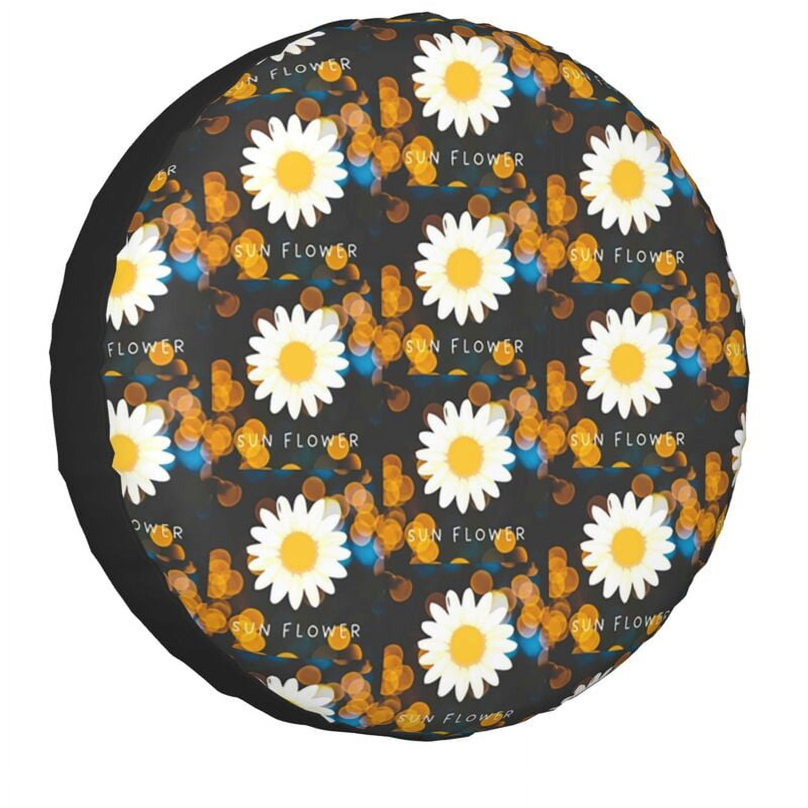 Harry Sunflower Flower Spare Tire Cover for Prado Hippie Pop Art Floral ...