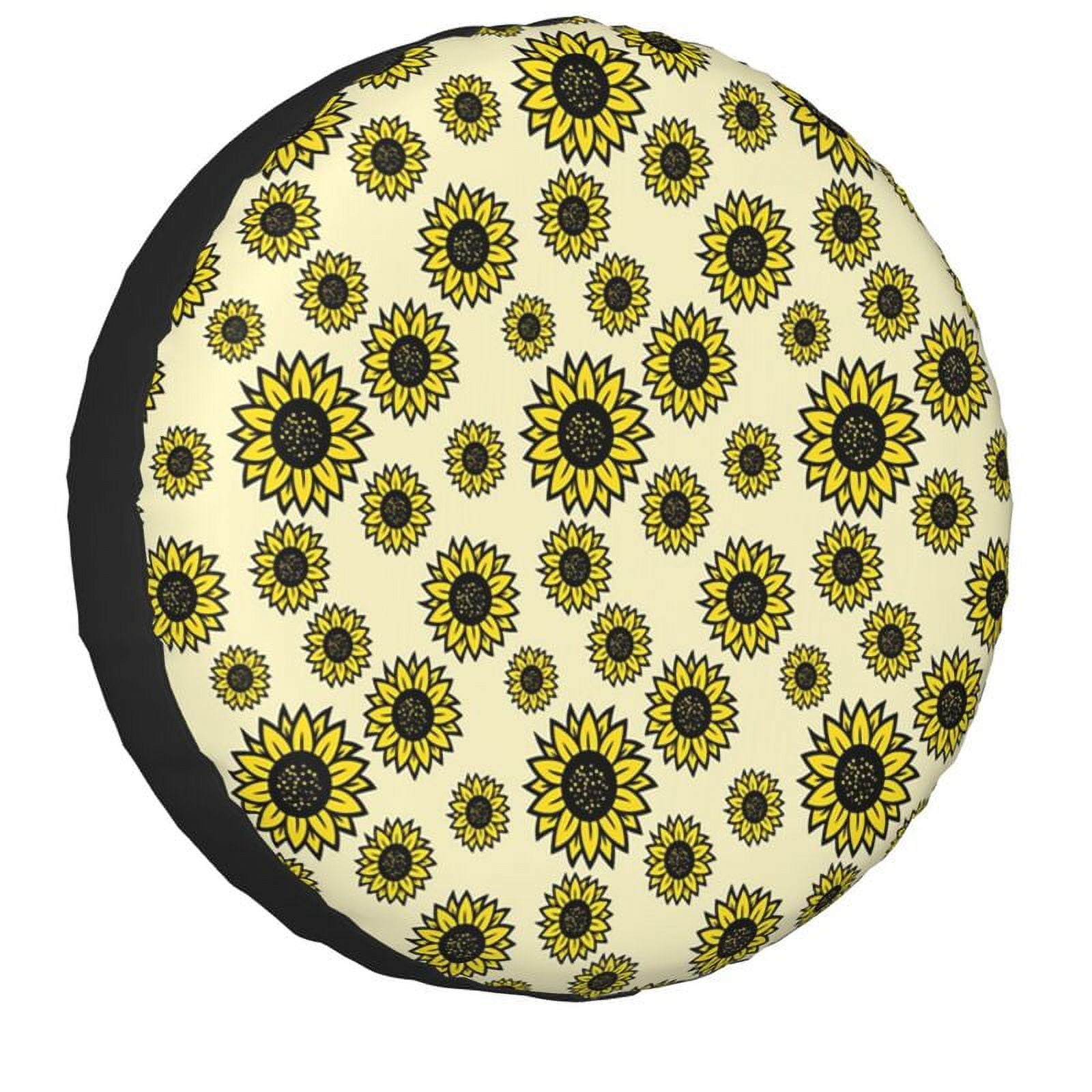 Harry Sunflower Flower Spare Tire Cover for Prado Hippie Pop Art Floral ...
