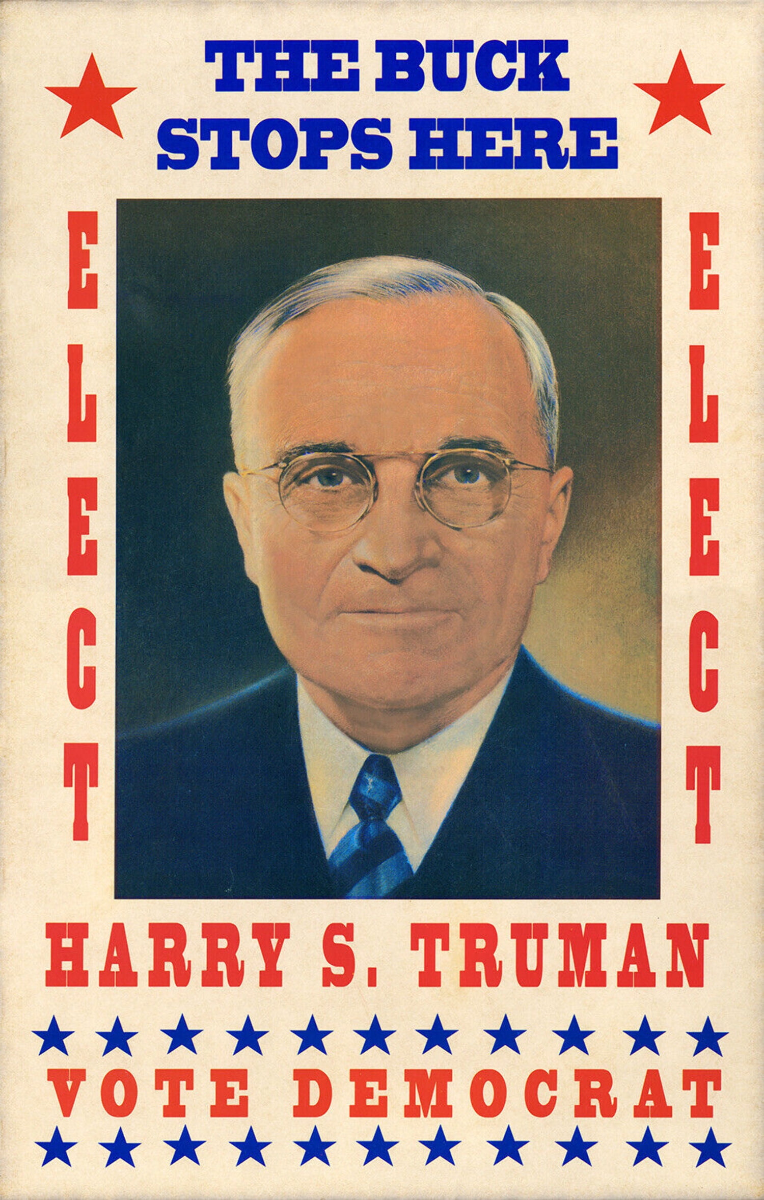 Harry Truman The Buck Stops Here Glossy Poster Picture Photo Print ...
