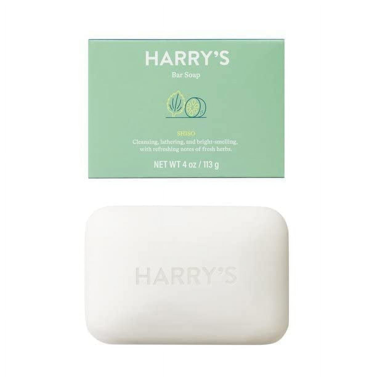 Harry's Bar Soap for Men, Shiso Scent of Bright Herbs, Pack OF 2, 4 oz ...