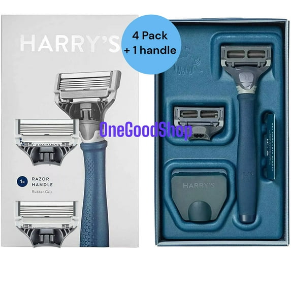 Harry's Men's 5-Blade Manual Razor Handle and 4 Razor Blade Refills ...