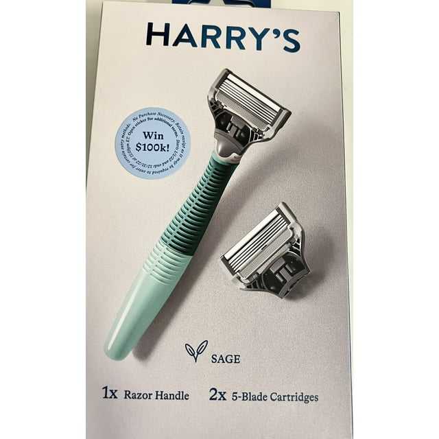 Harry's Men's Ergonomic No Slip Sage Green Razor Blade with 2 Razor ...