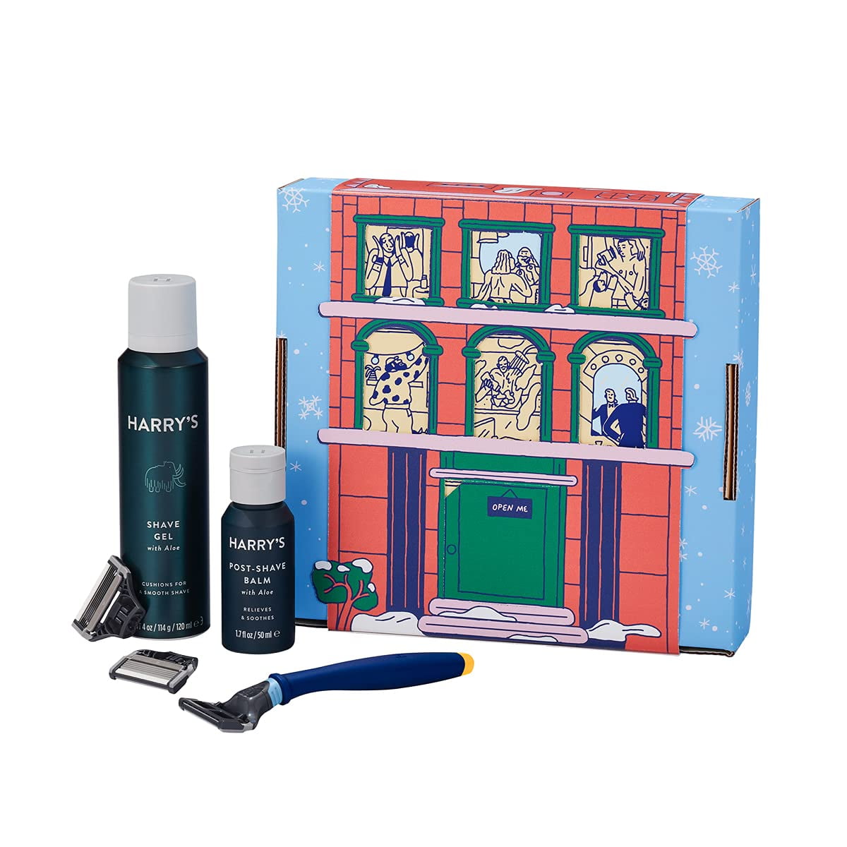 Harry’s Razors for Men Christmas Gift Set Starter Kit Blue Handle, 3 ...