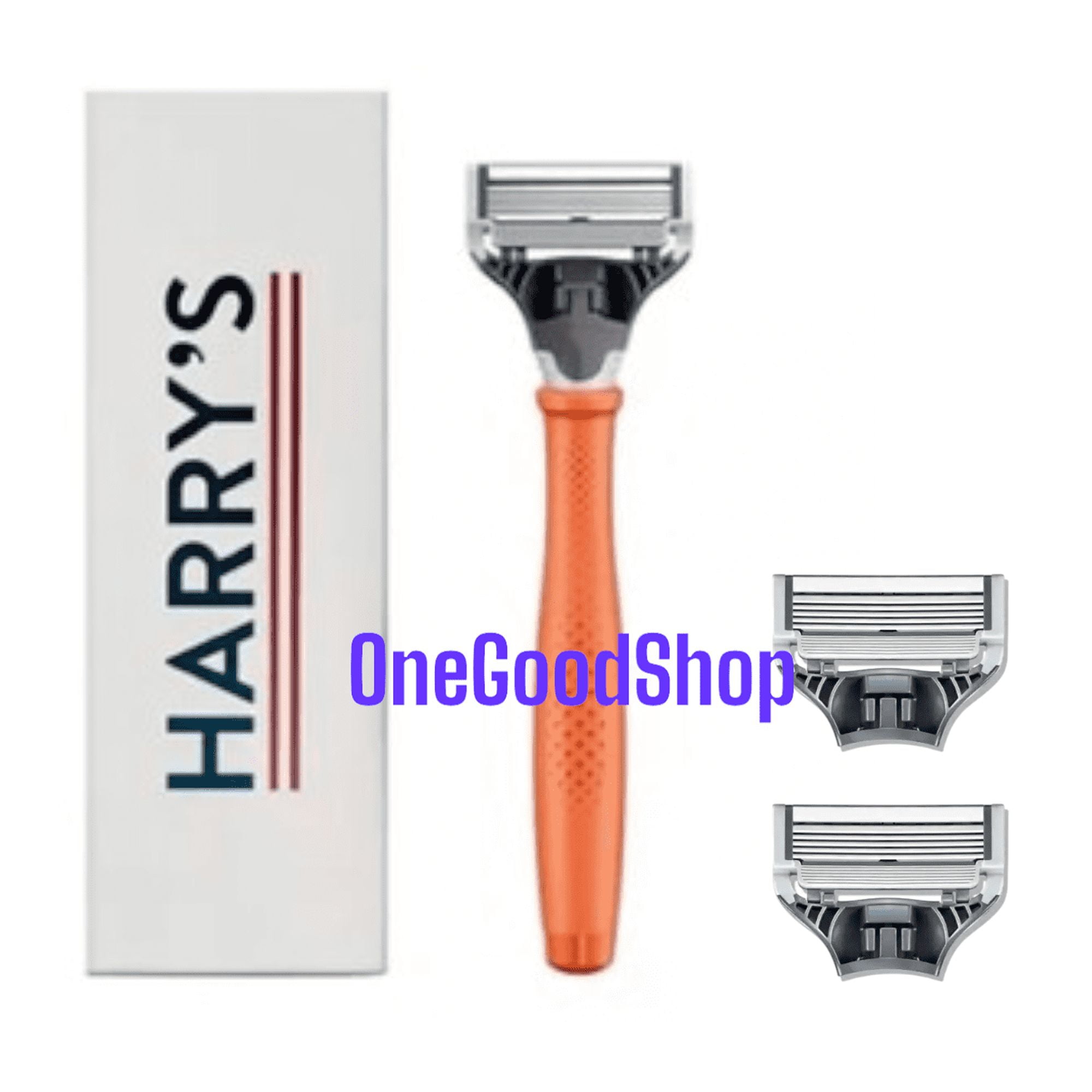 Harry's Chrome Razor Handle with 5 Blade Razor Cartridges and ...