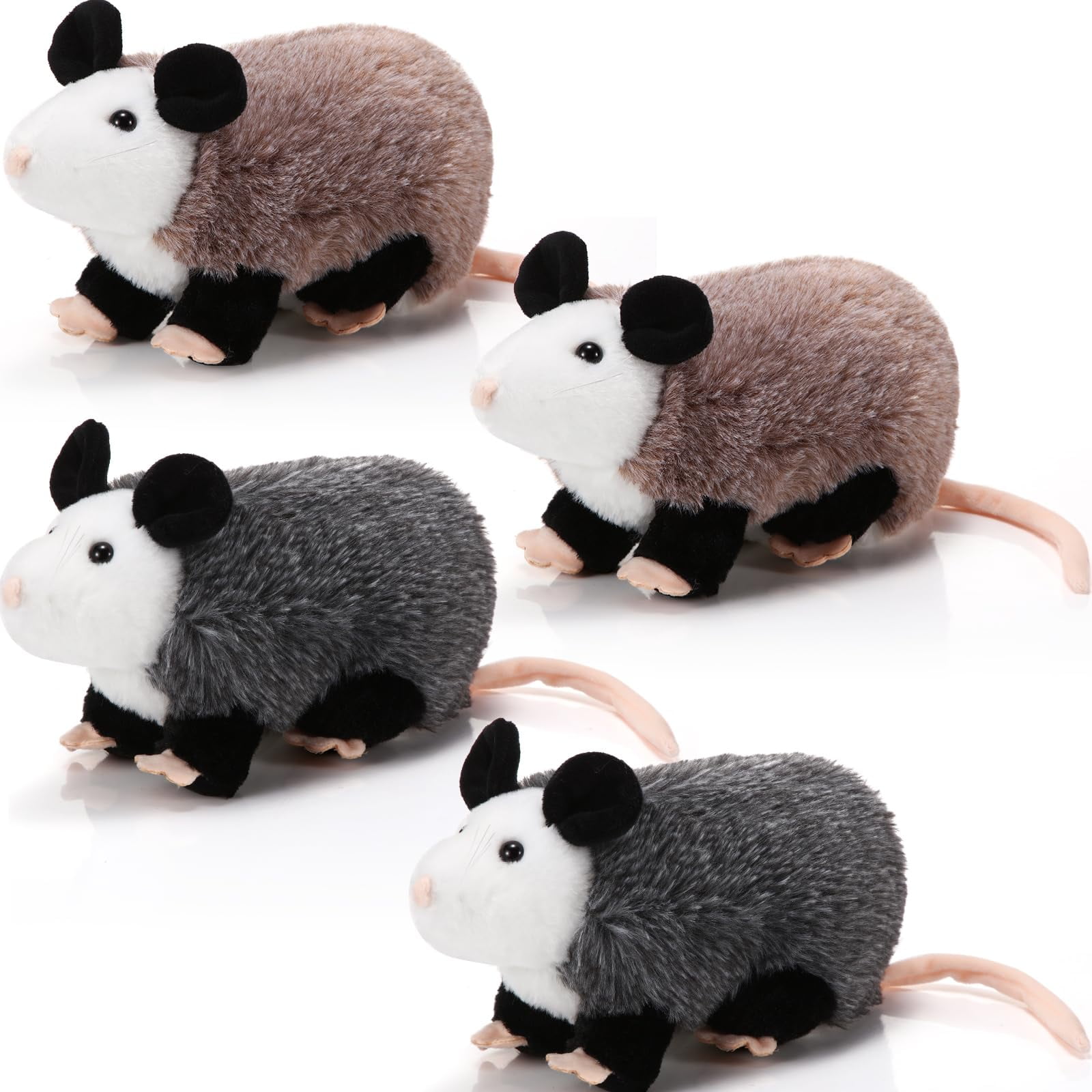 Harrycle 4 Pcs 8.66 Inch Opossum Stuffed KMC2Animal Realistic Plush ...