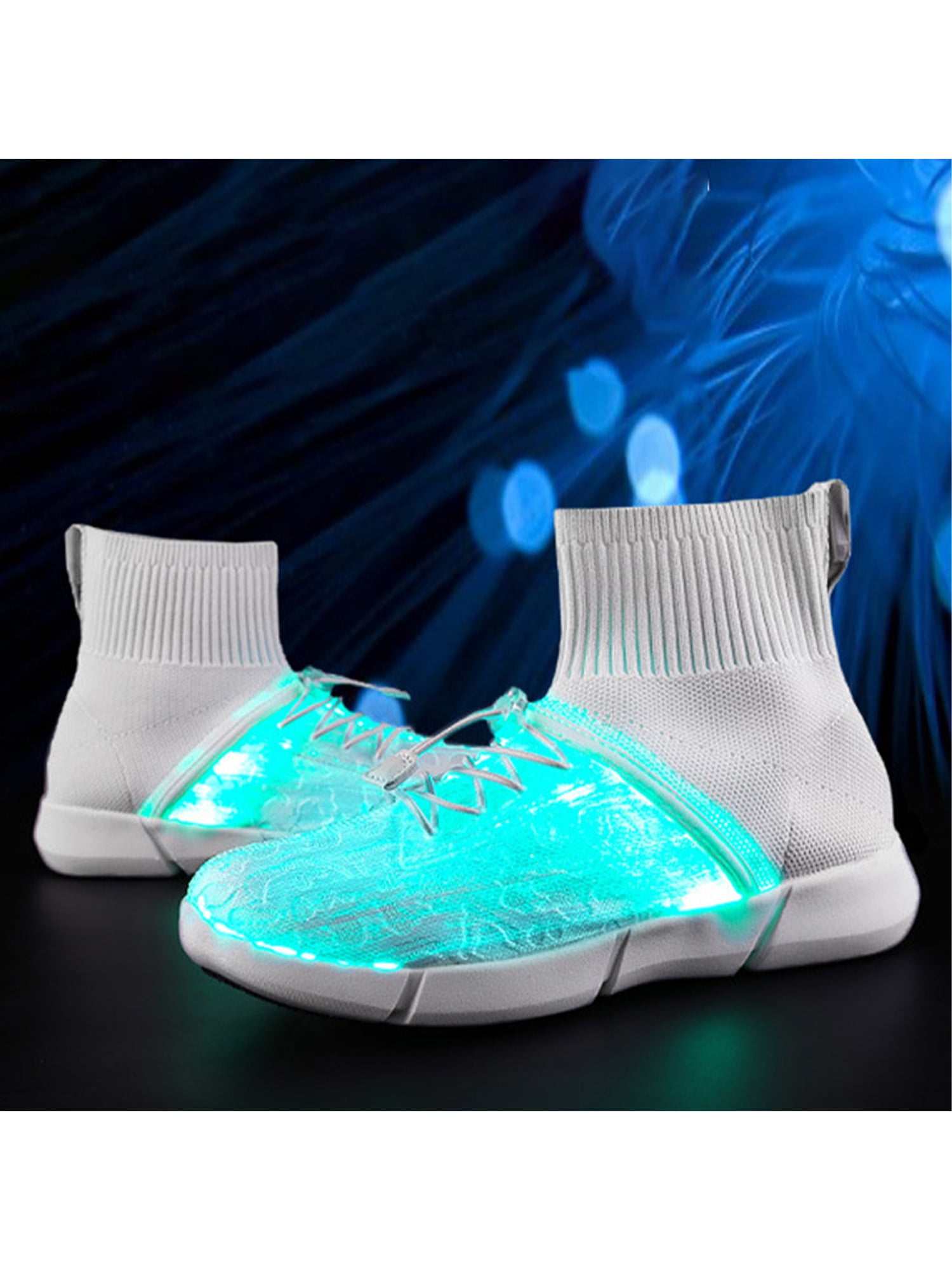 Harsuny LED Shoes for Men LED Sneakers USB Recharging Light Up Shoes ...
