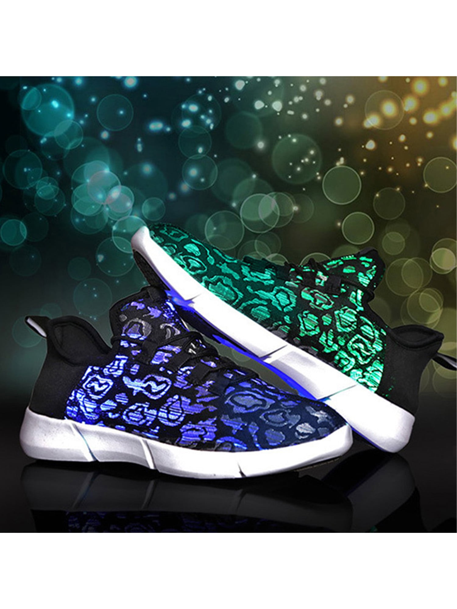 Harsuny LED Shoes for Men LED Sneakers USB Recharging Light Up Shoes ...