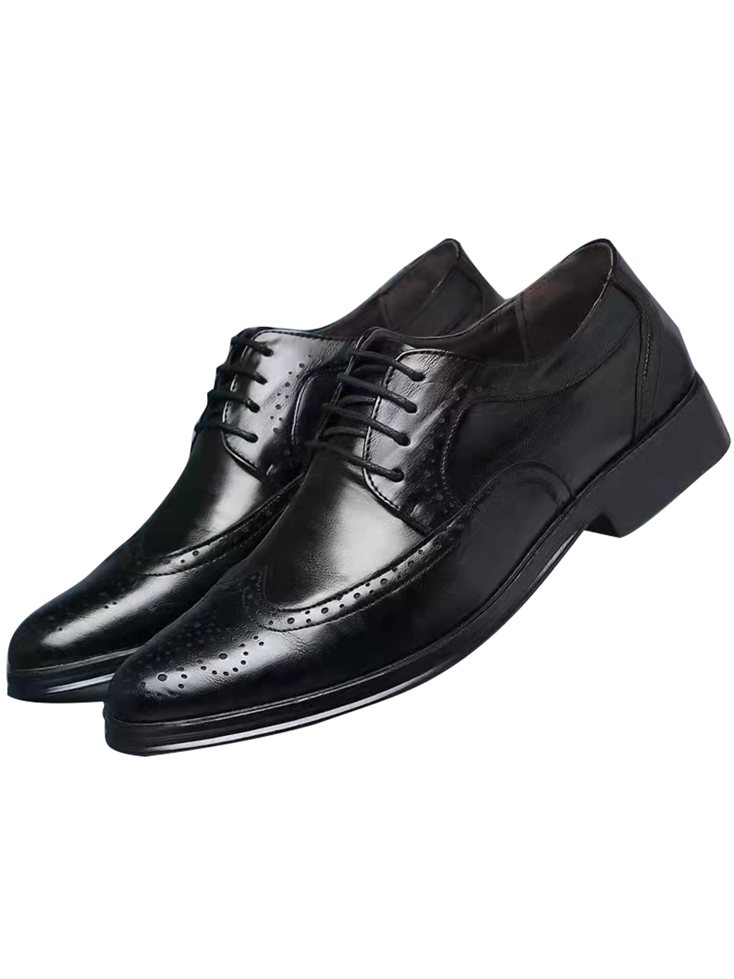 Harsuny Mens Wedding Glossy Oxford Shoe Smooth Classic Dress Shoes ...