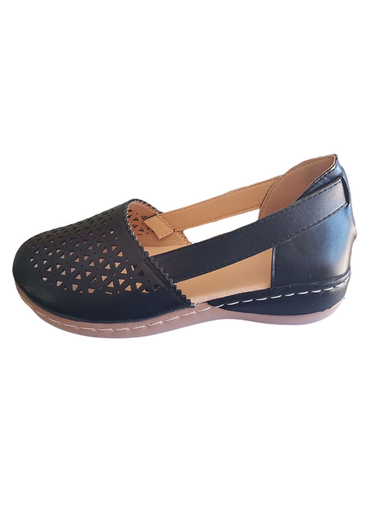 Harsuny Women Soft Orthopedic Wedges Sandals Comfy Closed Toe Summer ...