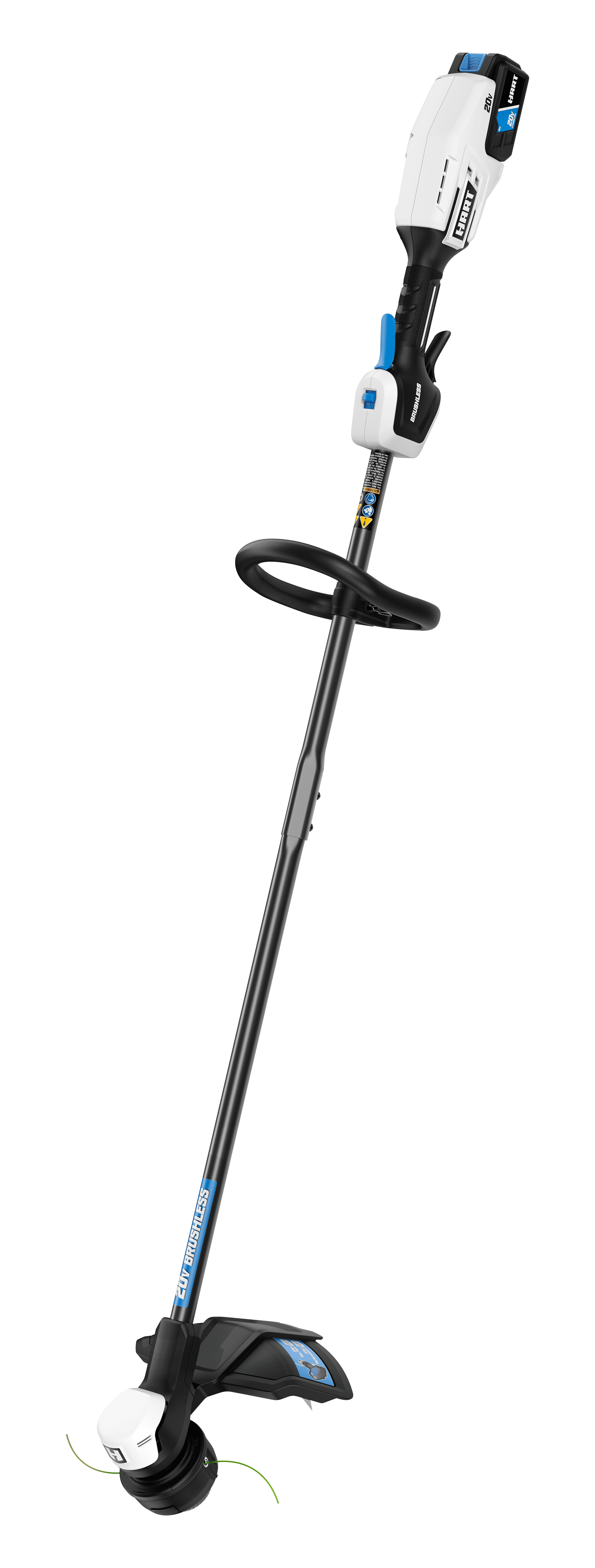 Hart 20 Volt 13 inch Brushless String Trimmer with Bump Feed Head 1 4.0 Ah Lithium Ion Battery