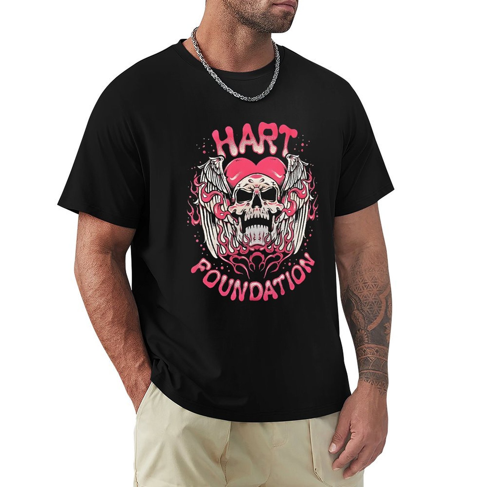 Hart Foundation Bret Hart Dashing Men's Classic Short Sleeve T-Shirts ...