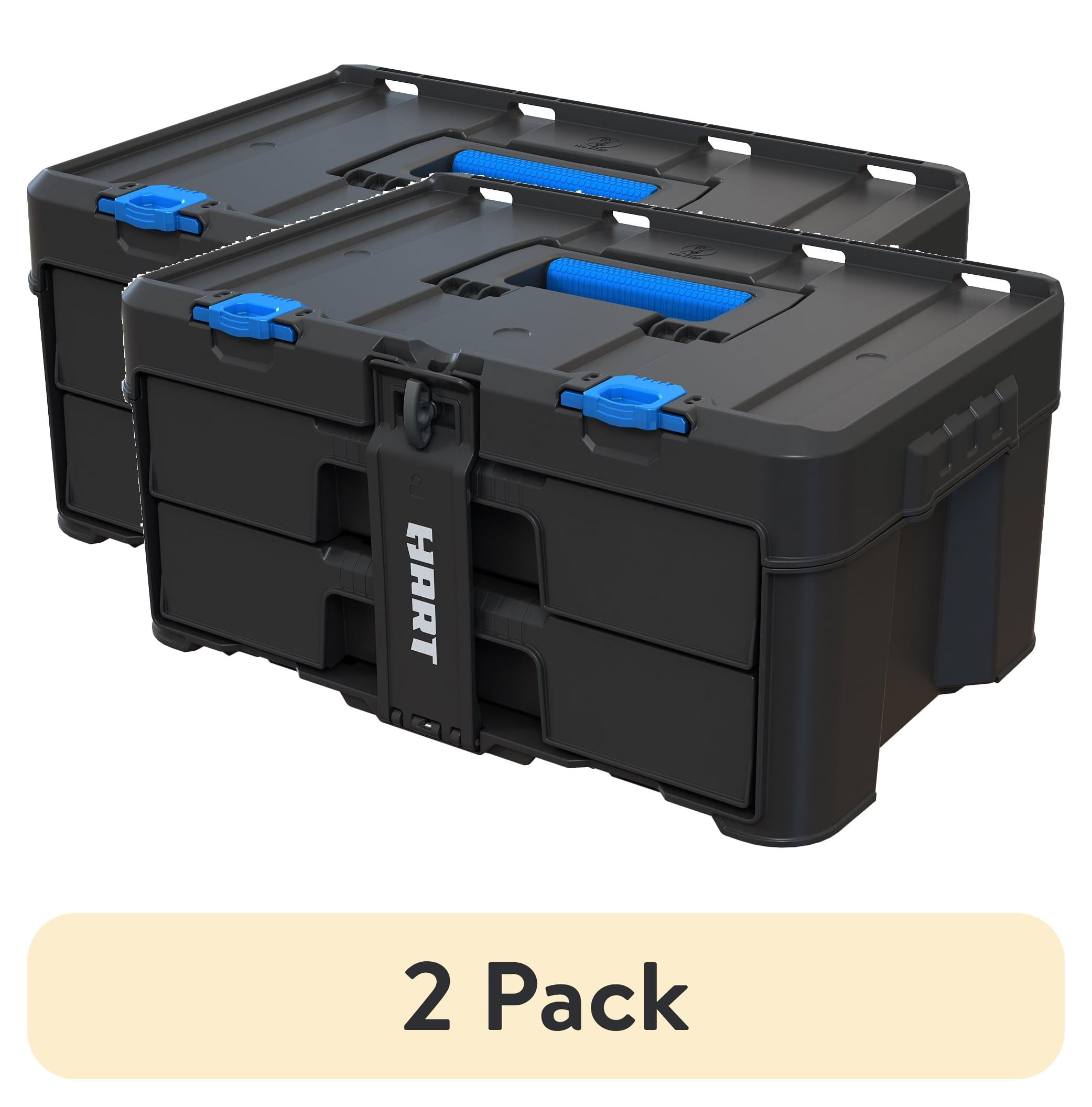 (2 pack) Hart Stack System Two Drawer Unit, Small Tool and Parts ...