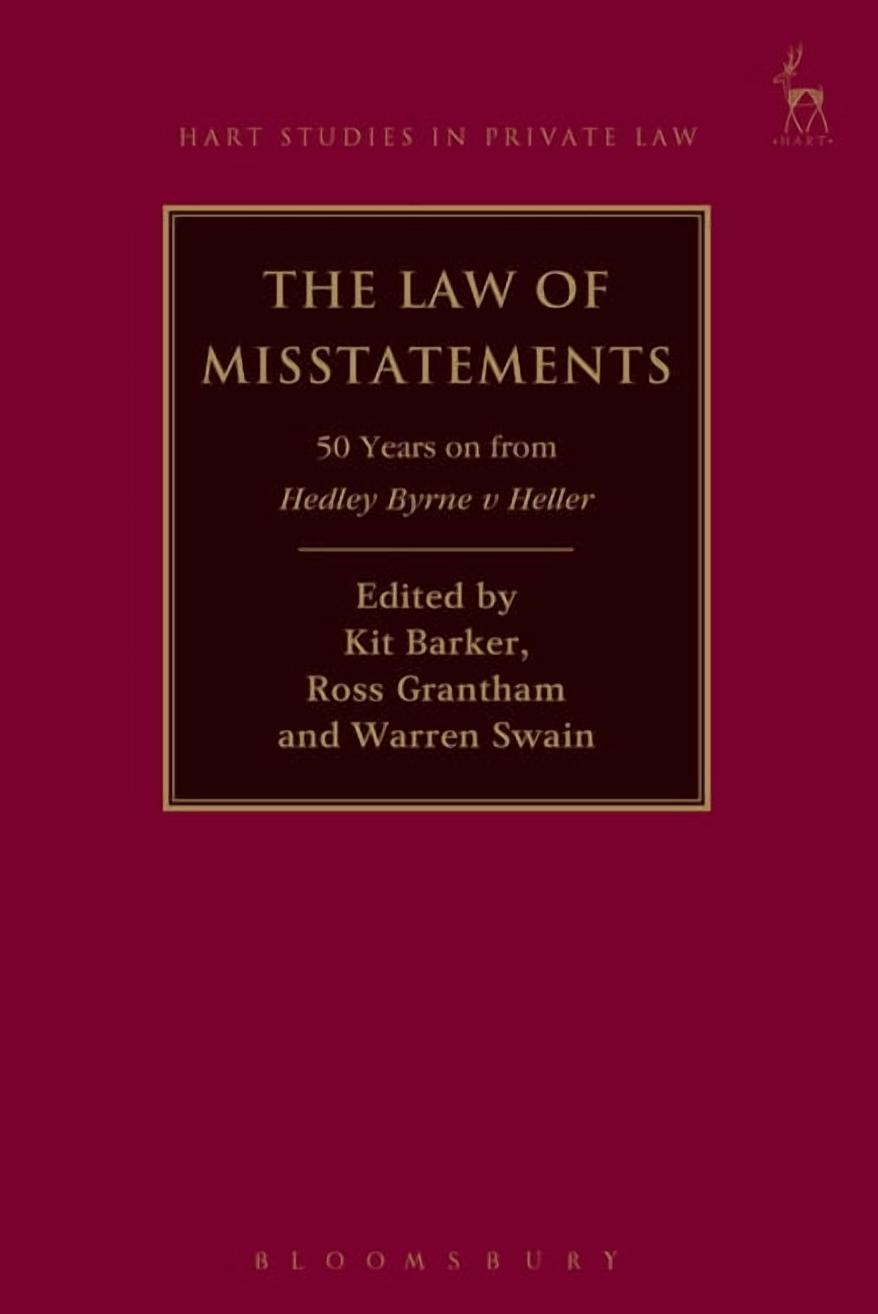 Hart Studies in Private Law The Law of Misstatements: 50 Years on from ...