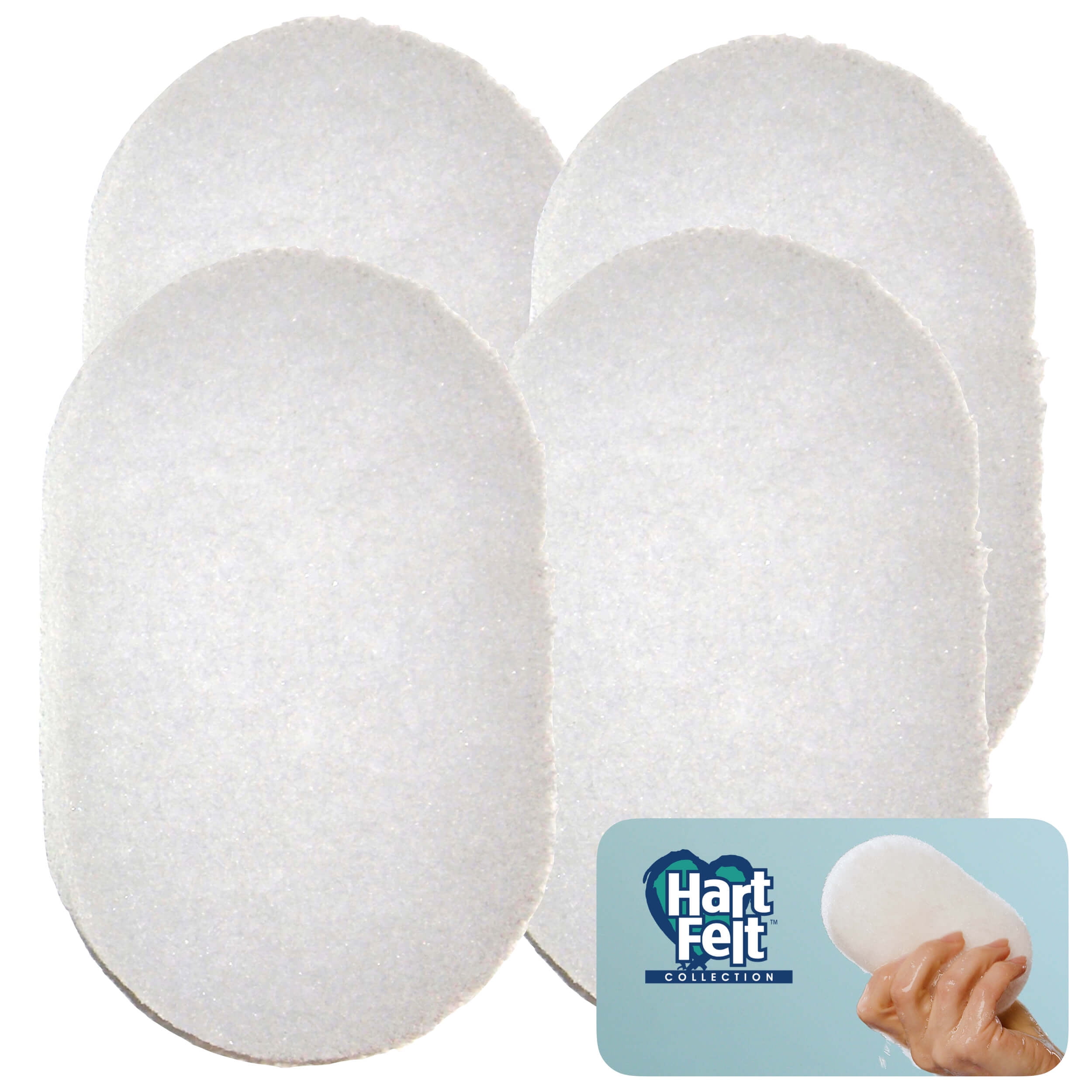 HartFelt 4 Count Body Scrub Exfoliating Bath Sponge Pad, Skin Care for ...