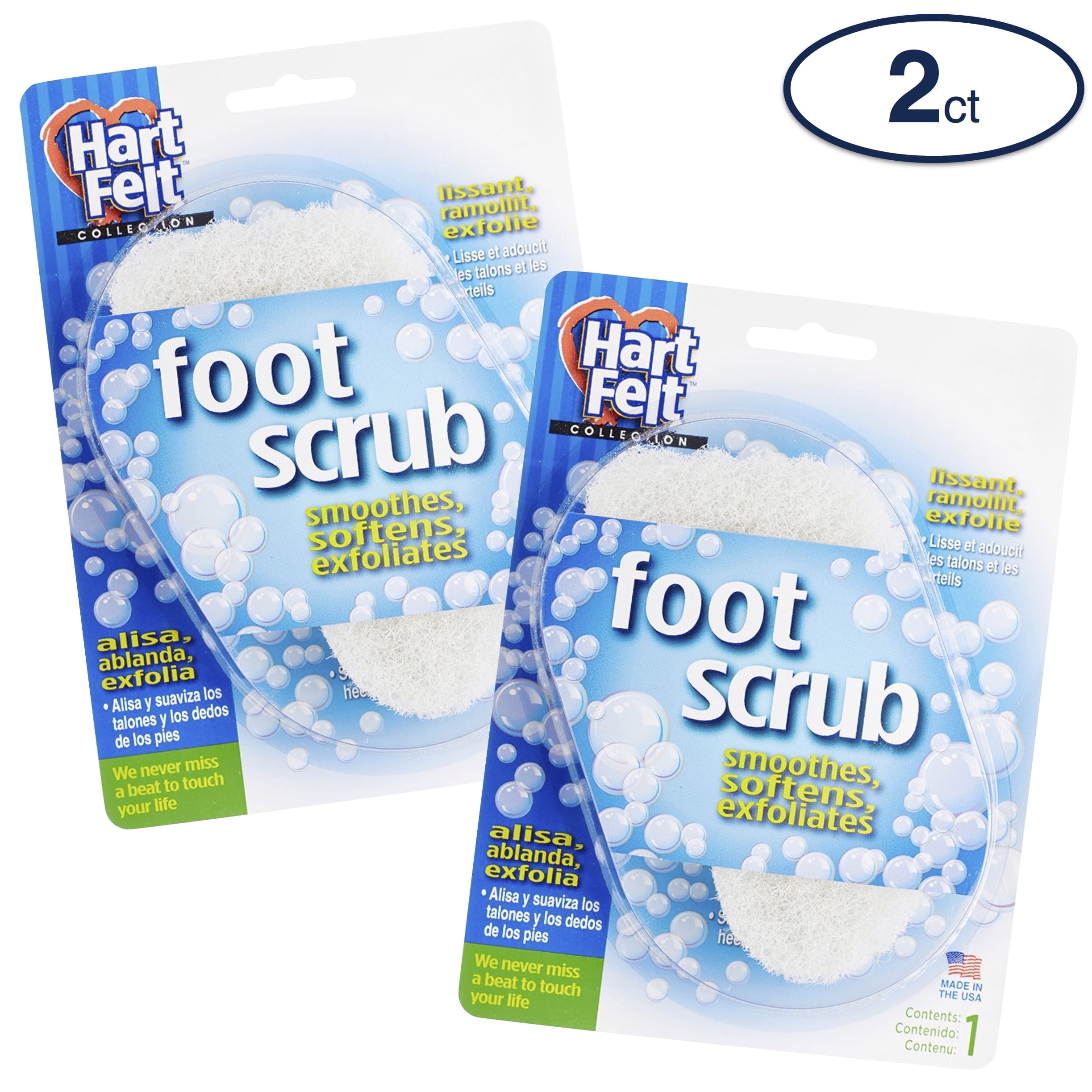 HartFelt Foot Exfoliator Pedicure Scrubber, Skin Care Sponge Pad for ...