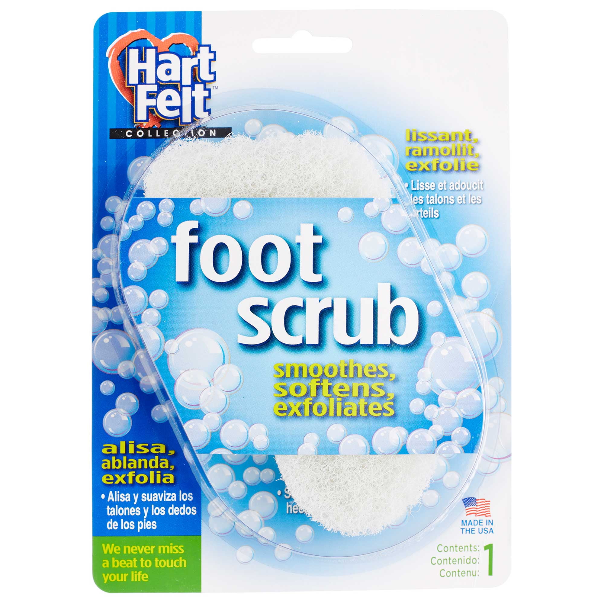 HartFelt Exfoliating Foot Scrubber Sponge for Adults – Smooths Heels ...