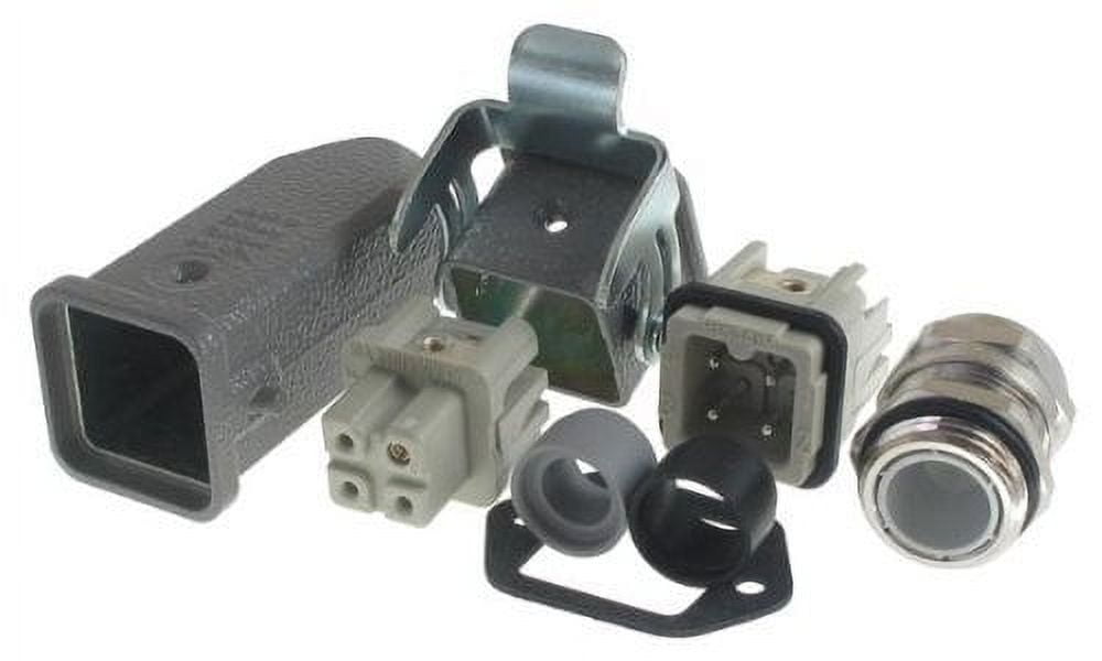 Harting Connector Kit, Wire to Wire, 3Pos+Pe - 10200030001 - Walmart.com