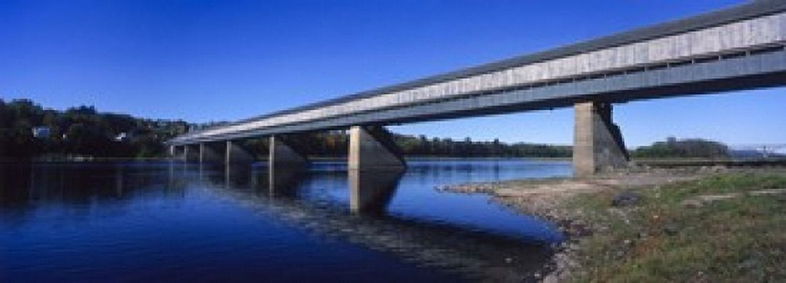Hartland Bridge, world's longest covered bridge across the Saint John's ...