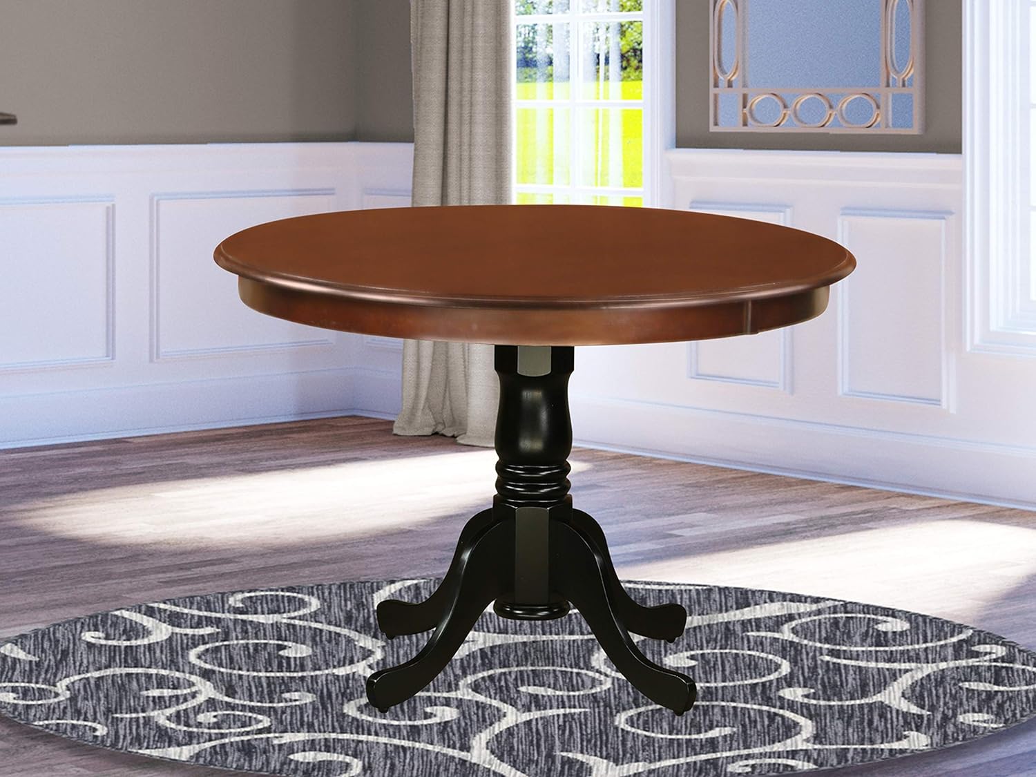 Hartland Dining Room Round Kitchen Table Top With Pedestal Base, 42X42 ...