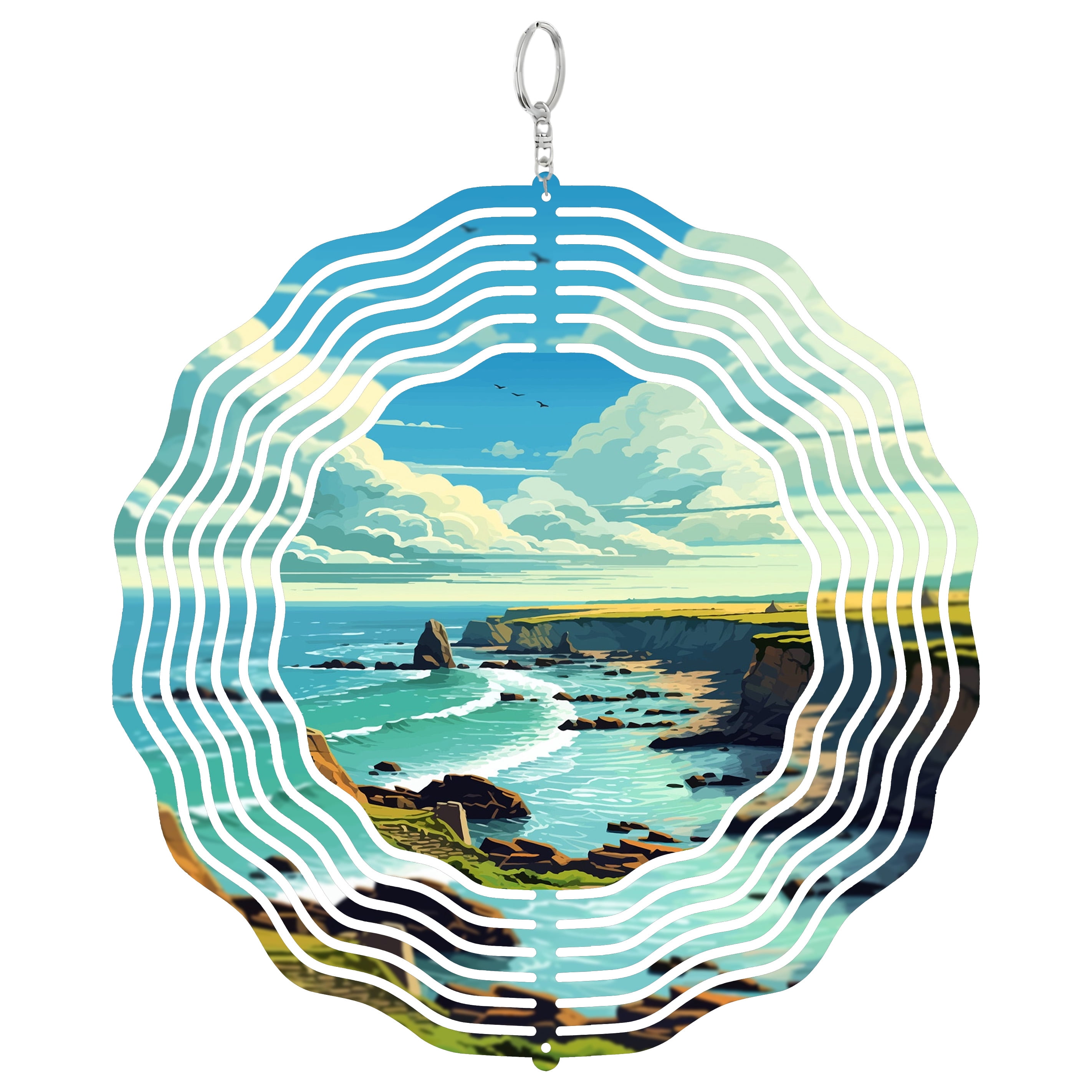 Hartland Quay Devon 3D Wind Spinner Kinetic Yard Art Garden Hanging ...