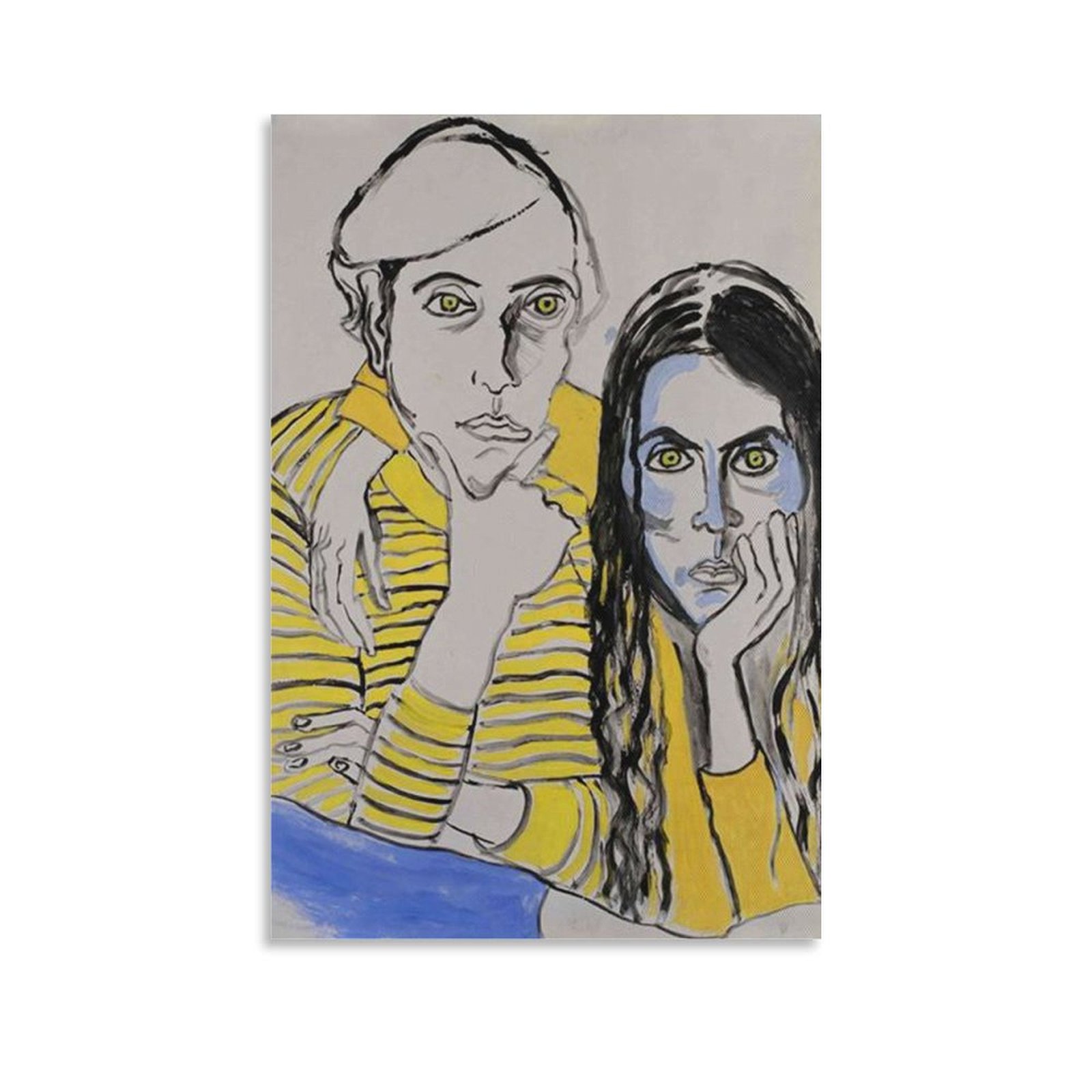 Hartley And Ginny 1970 by Alice Neel Painting Artworks Canvas Poster ...