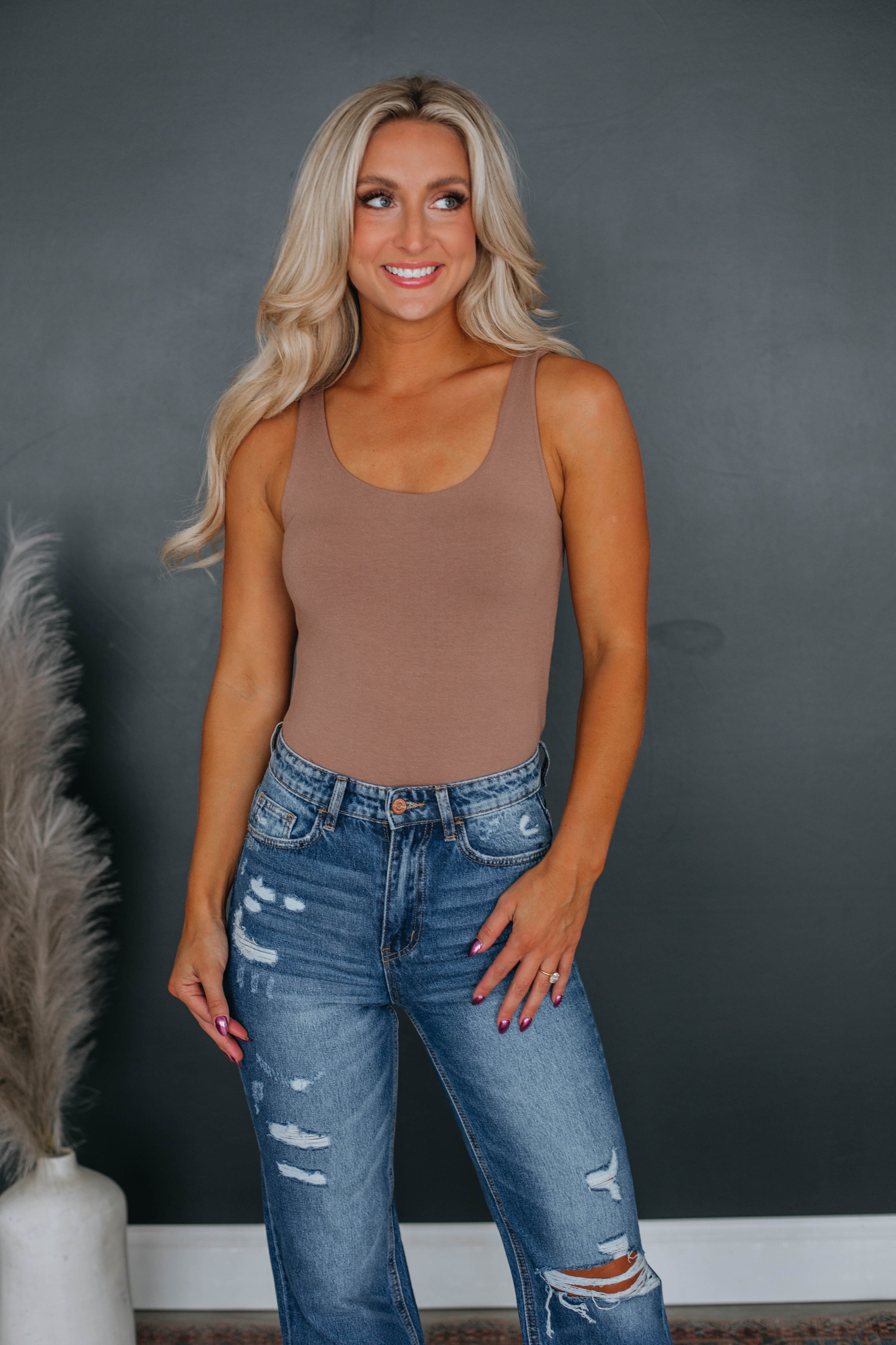 Hartley Basic Bodysuit - Mocha - Walmart.com