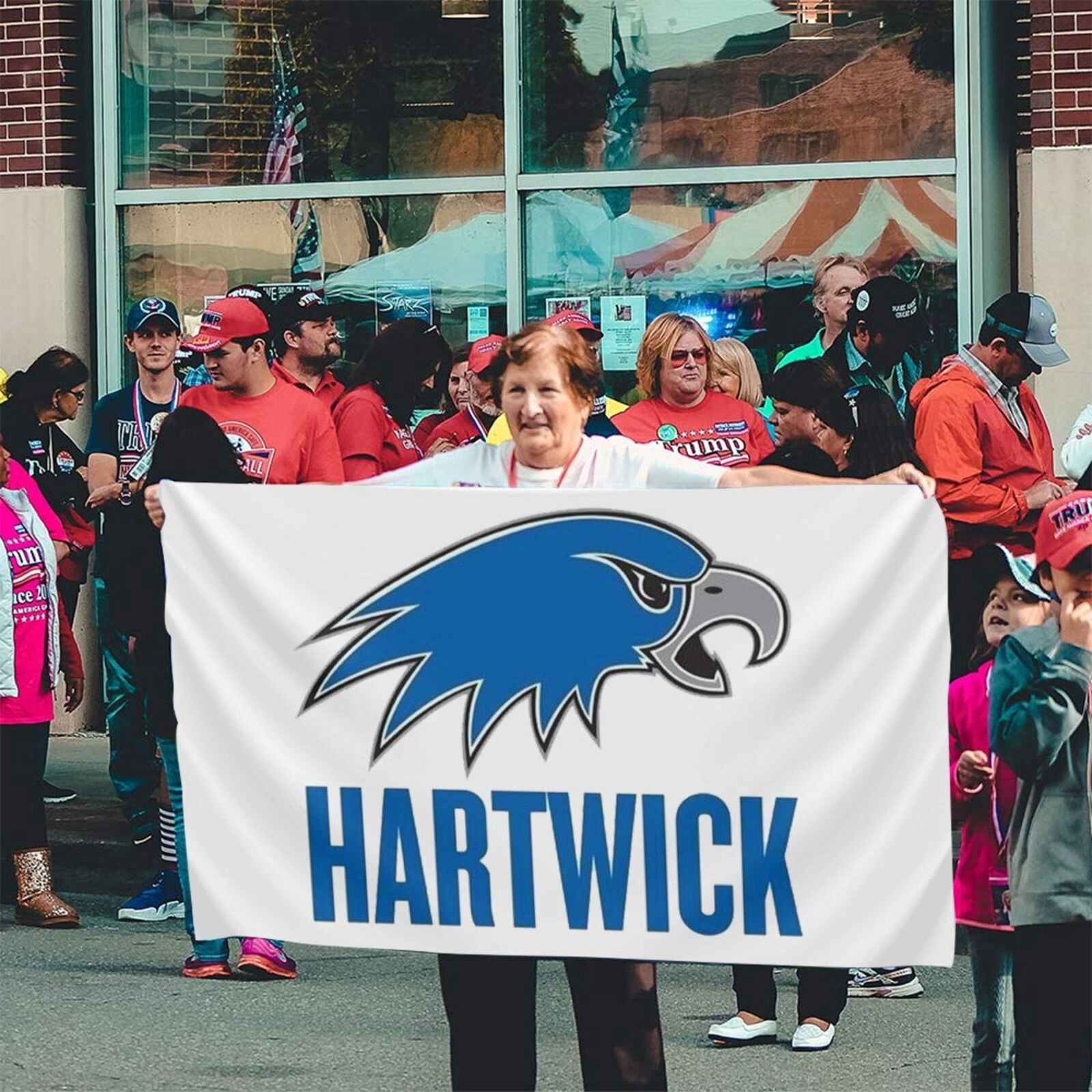 Hartwick College Logo Banner Breeze Flag Double sided Outdoor Flags ...