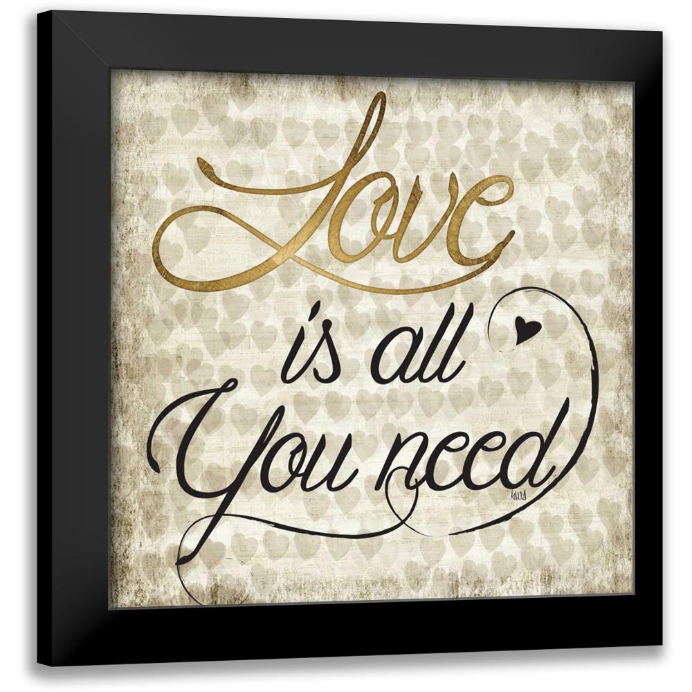 Hartworks 15x15 Black Modern Framed Museum Art Print Titled - Love Life ...