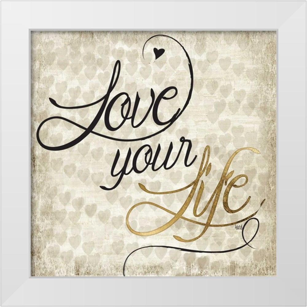 Hartworks 26x26 White Modern Wood Framed Museum Art Print Titled - Love ...