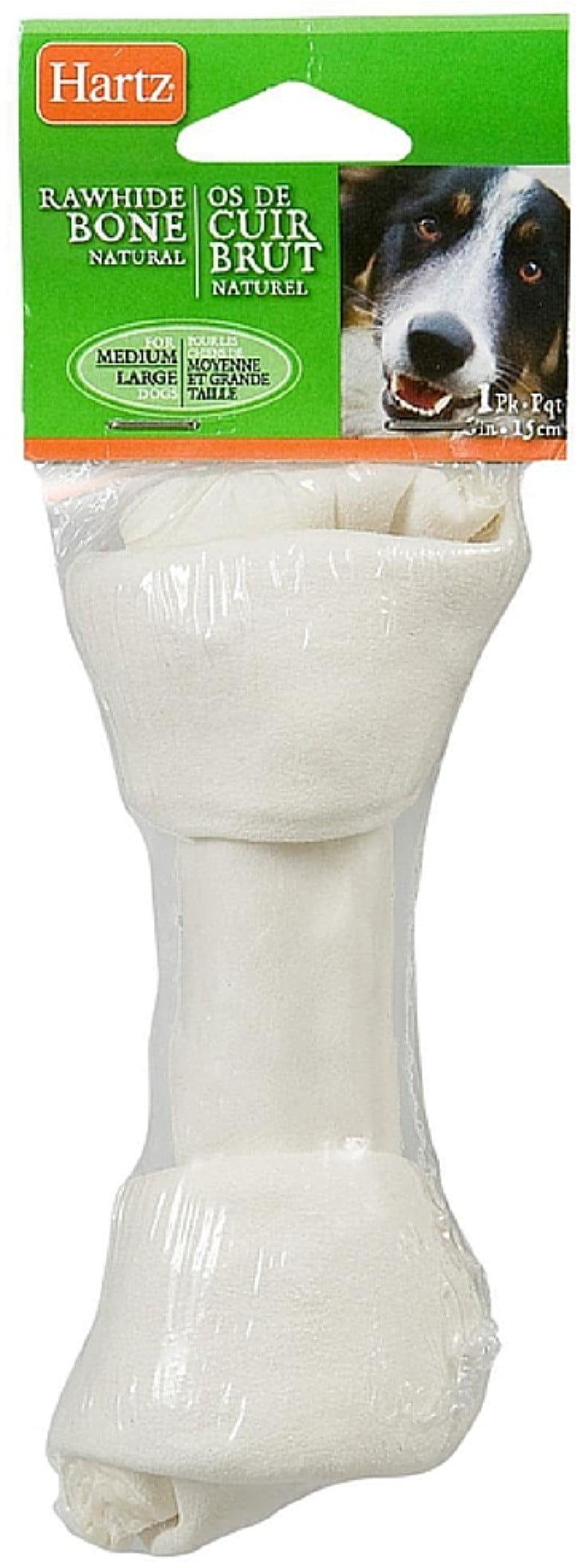 Hartz 90992 7" Natural Dental Rawhide Roundknot Bone - Walmart.com