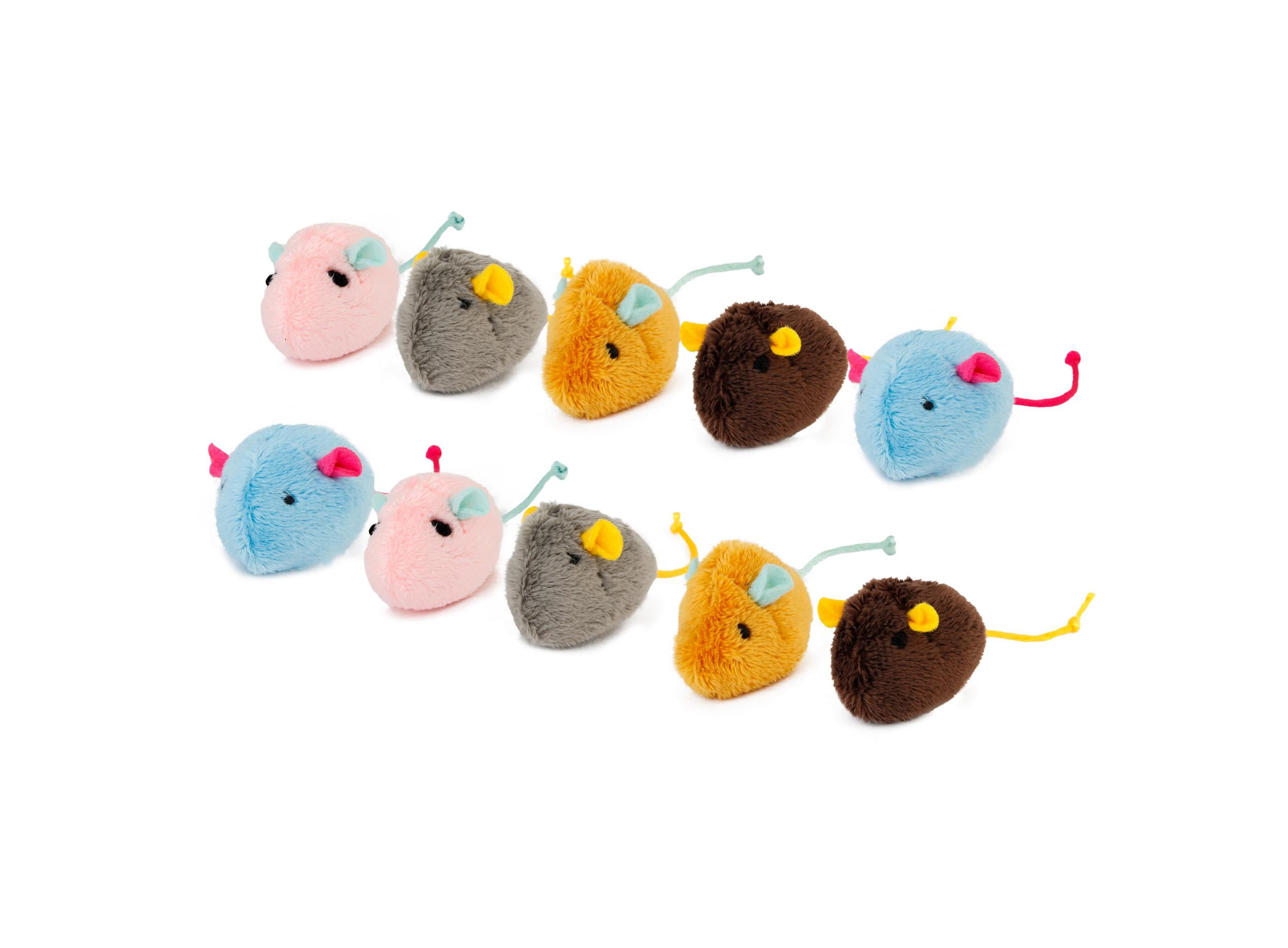 Hartz Cattraction Crinkle Mice Cat Toy with Silver Vine & Catnip, 10 ...