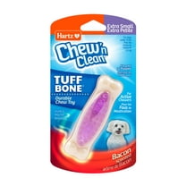 Hartz Chew 'n Clean Extra Small Dental Duo Dog Chew Toy and Bacon ...