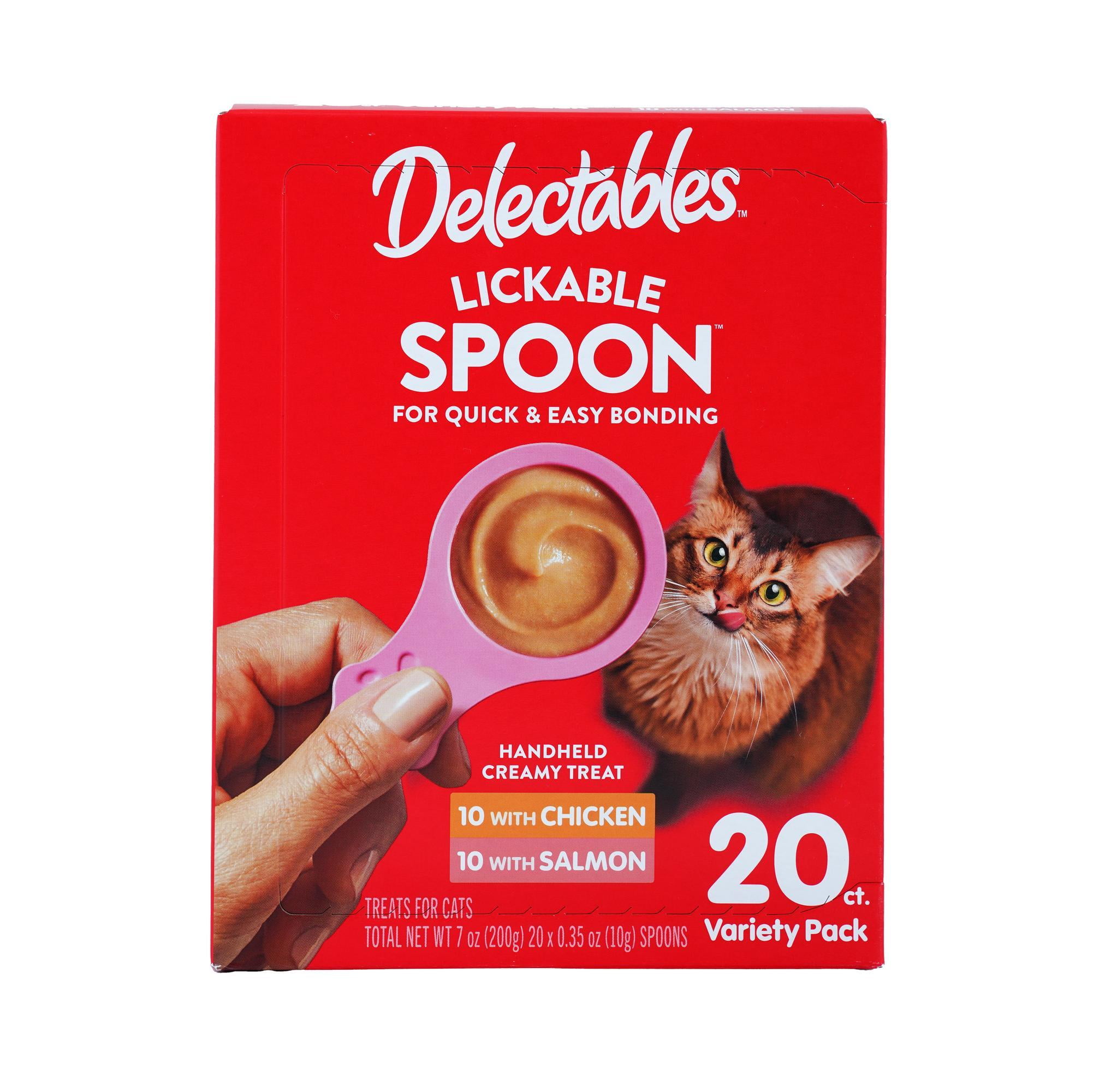 Hartz Delectables Lickable Spoon, Interactive Wet Cat Treats, Variety Pack 20ct - Walmart.com