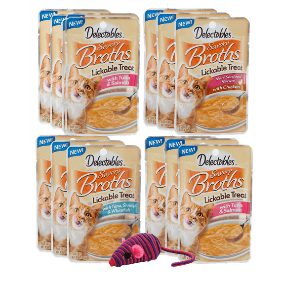 Hartz Delectables Savory Broths Lickable Flavor:Broth Assorted Pack of ...