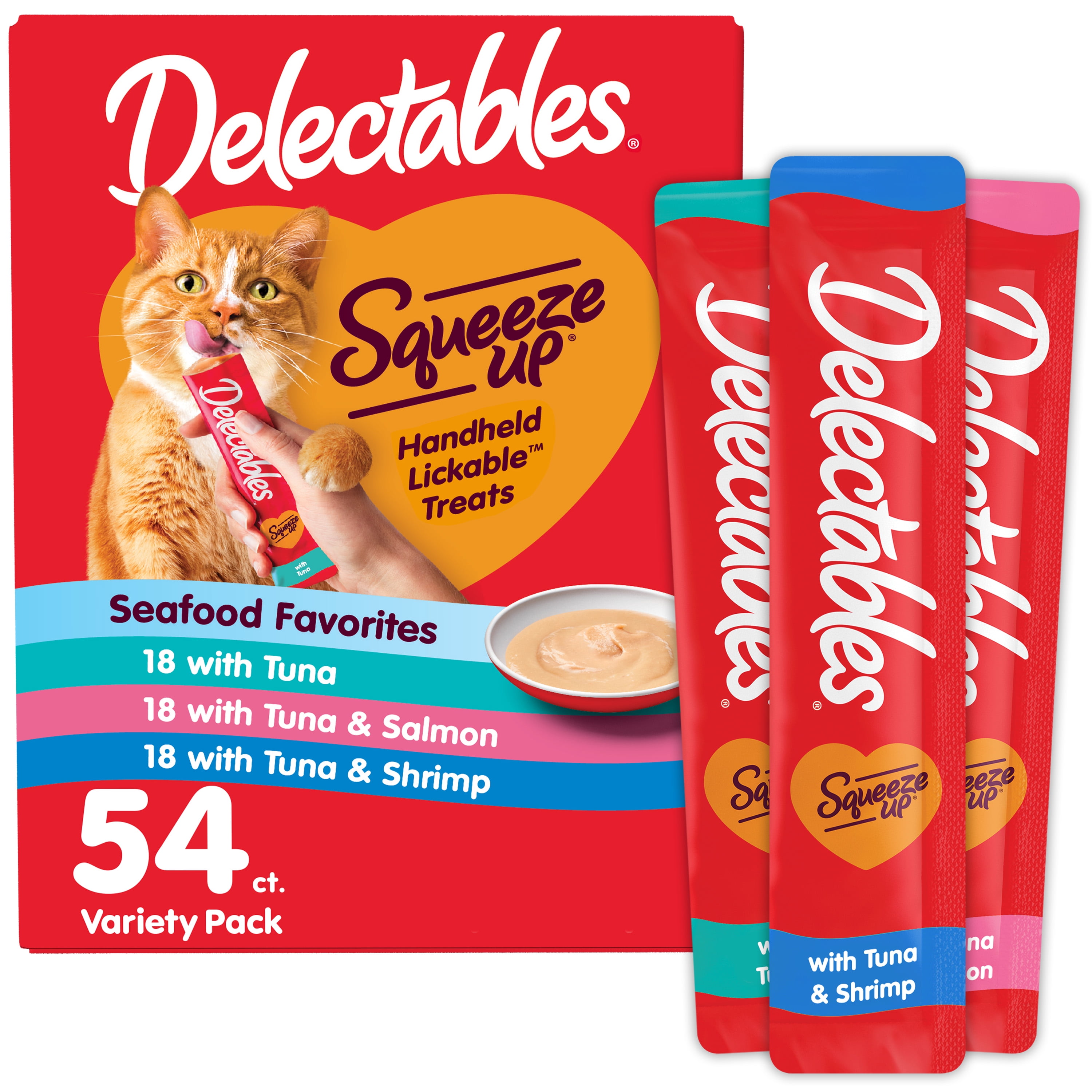 Hartz Delectables Squeeze Up Seafood Variety Pack Lickable Cat Treat, 0 ...