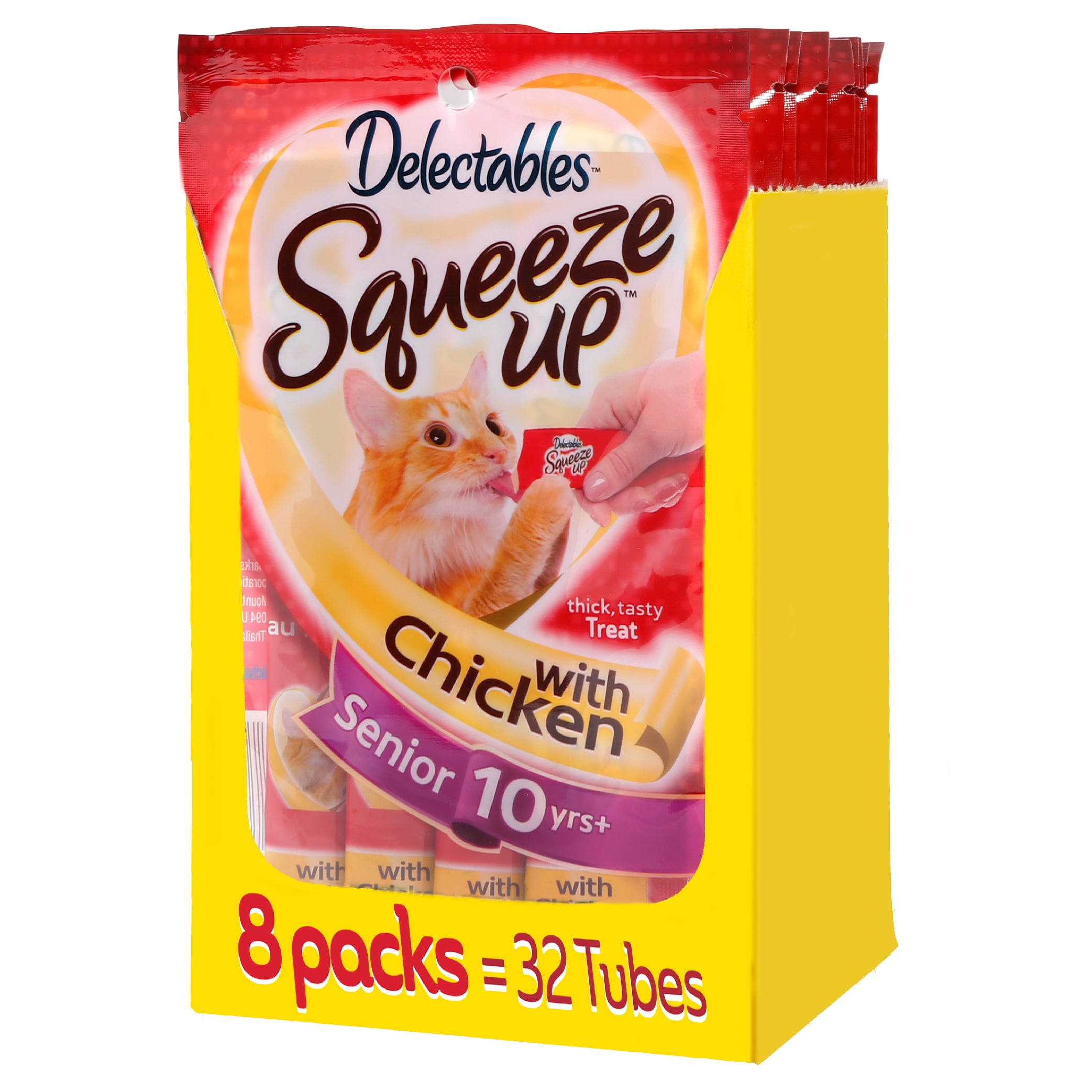 Delectables Lickable Creamy Wet Cat Food Squeeze Up Senior 10 Chicken
