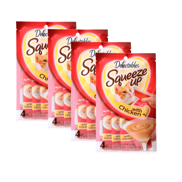 Hartz Delectables Squeeze Up Interactive Wet Cat Treat, Chicken Flavor ...