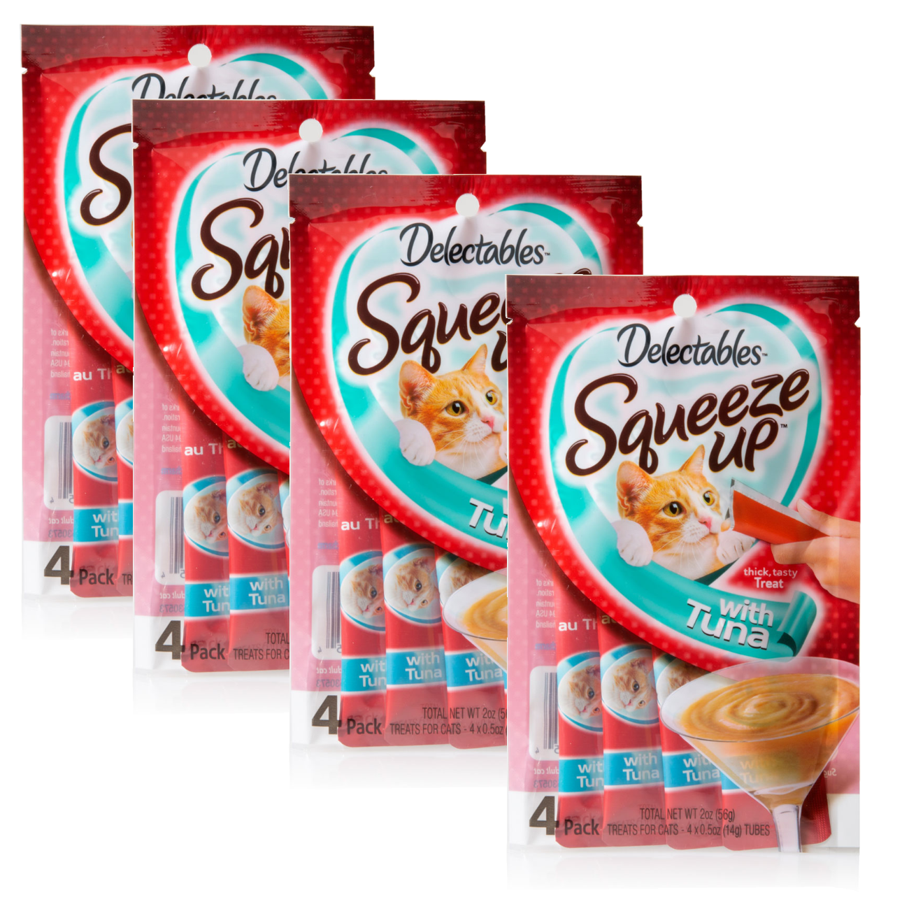 Hartz Delectables Squeeze up Lickable Treat Size:Pack of 4 Flavor:Tuna - Walmart.com