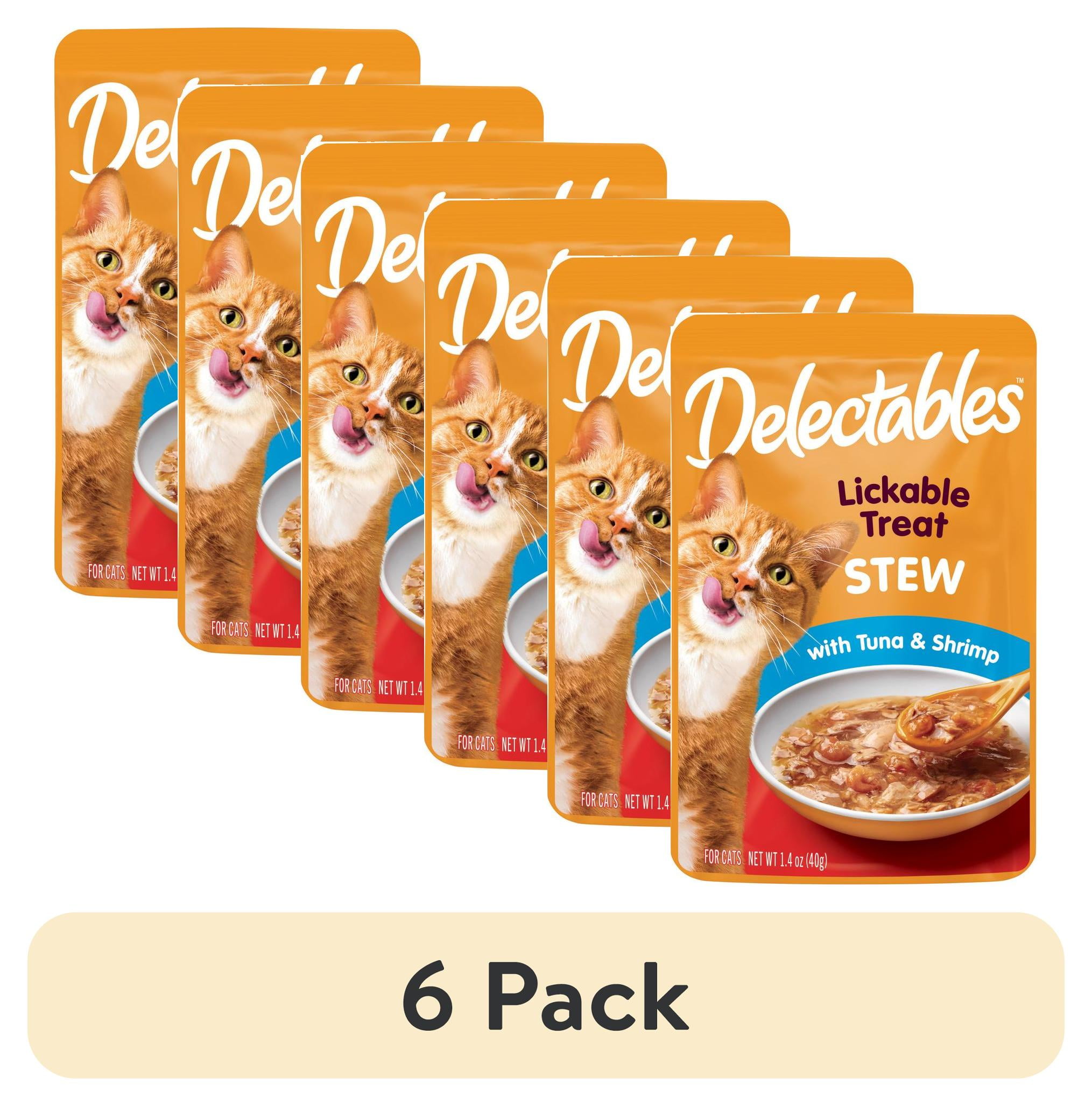 (6 pack) Delectables Lickable Cat Treats - Stew Tuna & Shrimp, 1.4 Oz ...