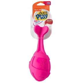 Hartz Dura Play Medium Dog Ball Toy with Bacon Scent Squeaker Latex 3 ...