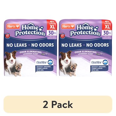 Hartz Home Protection Lavender Scent Odor-Eliminating Dog Pads, Regular ...