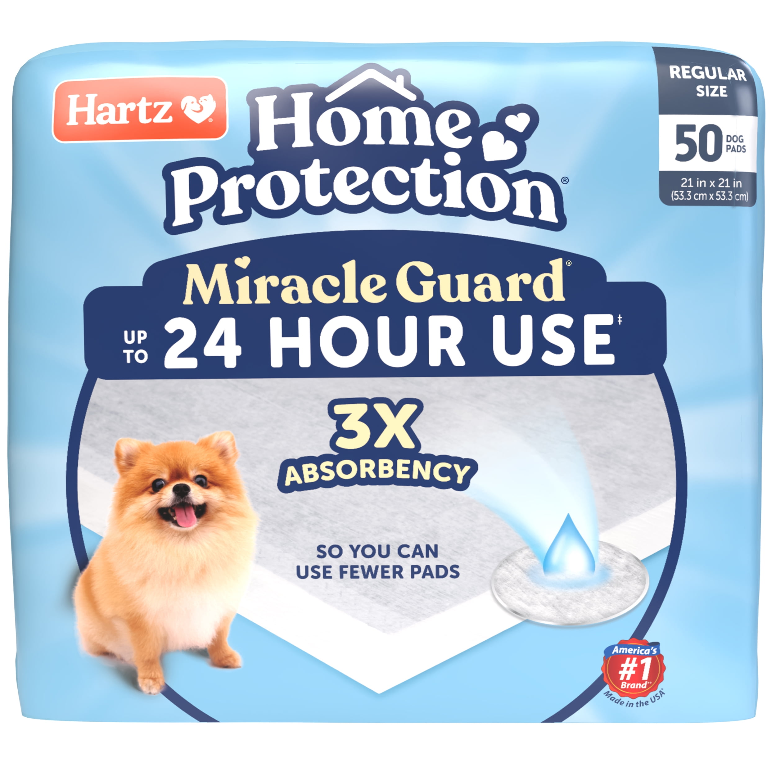 Free Shipping! Hartz Dog Pads, 50 Count, 3X More Absorbency, Quick-Dry ...