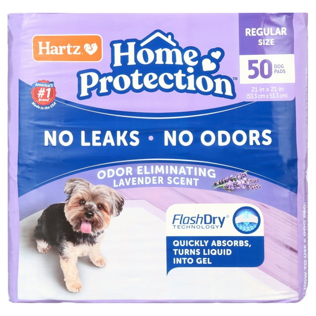 Hartz Home Protection Lavender Scent Odor-Eliminating Dog Pads, Regular ...
