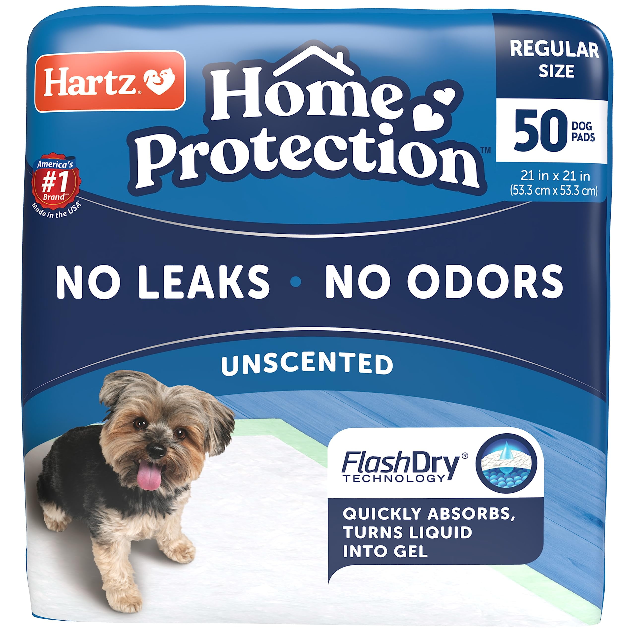 Hartz Home Protection Unscented DMF15 Odor Eliminating Gel Dog Pads ...