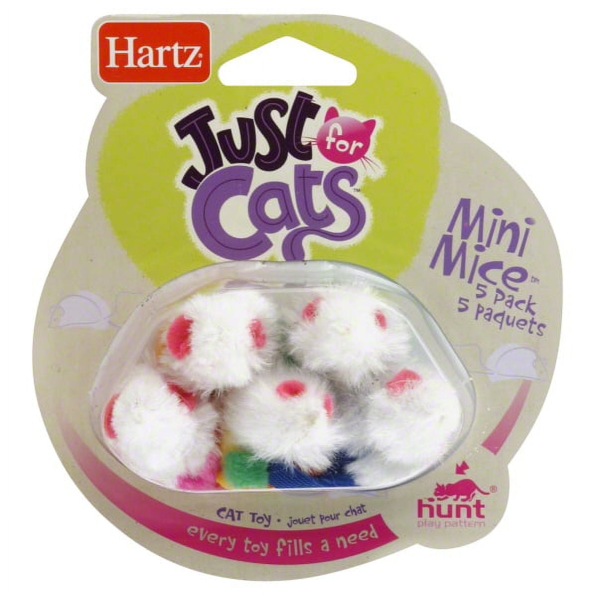 Hartz Just For Cats Mini Mice Cat Toy Catnip Filled, 5 Ea, 3 Pack ...
