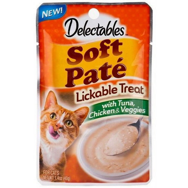 Hartz Soft Pate Lickable Treat for Cats Tuna Chicken and Veggies, 1.4 ...
