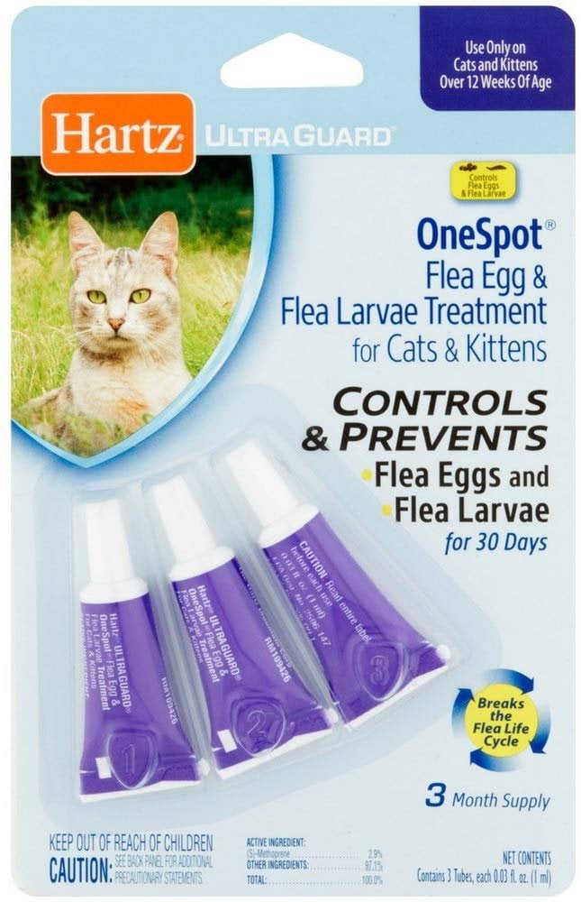 Hartz UltraGuard OneSpot Flea Egg and Larvae Treatment, Cats and ...