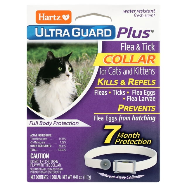 Hartz UltraGuard Plus Reflective Flea & Tick Collar for Cats and ...