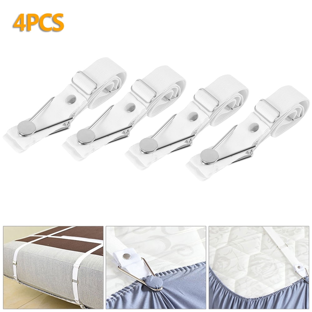 Harupink 4PC Bed Sheet Holder Strap Clip Mattress Blankets Elastic ...